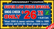 Smog Check Suisun City | Coupons & Promos from $17.95 in CA