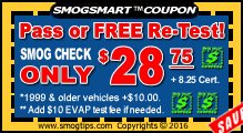 $17.95 Smog Check Mountain View | Smog Test Coupons & Rebates 2018