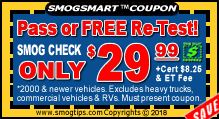 Smog Check Los Angeles | Coupons & Promos from $17.95 in CA